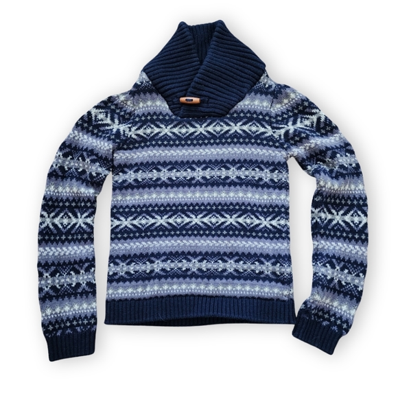 Rorie Whelan | Shirts & Tops | Navy Blue Fair Isle Sweater Kids 4t ...